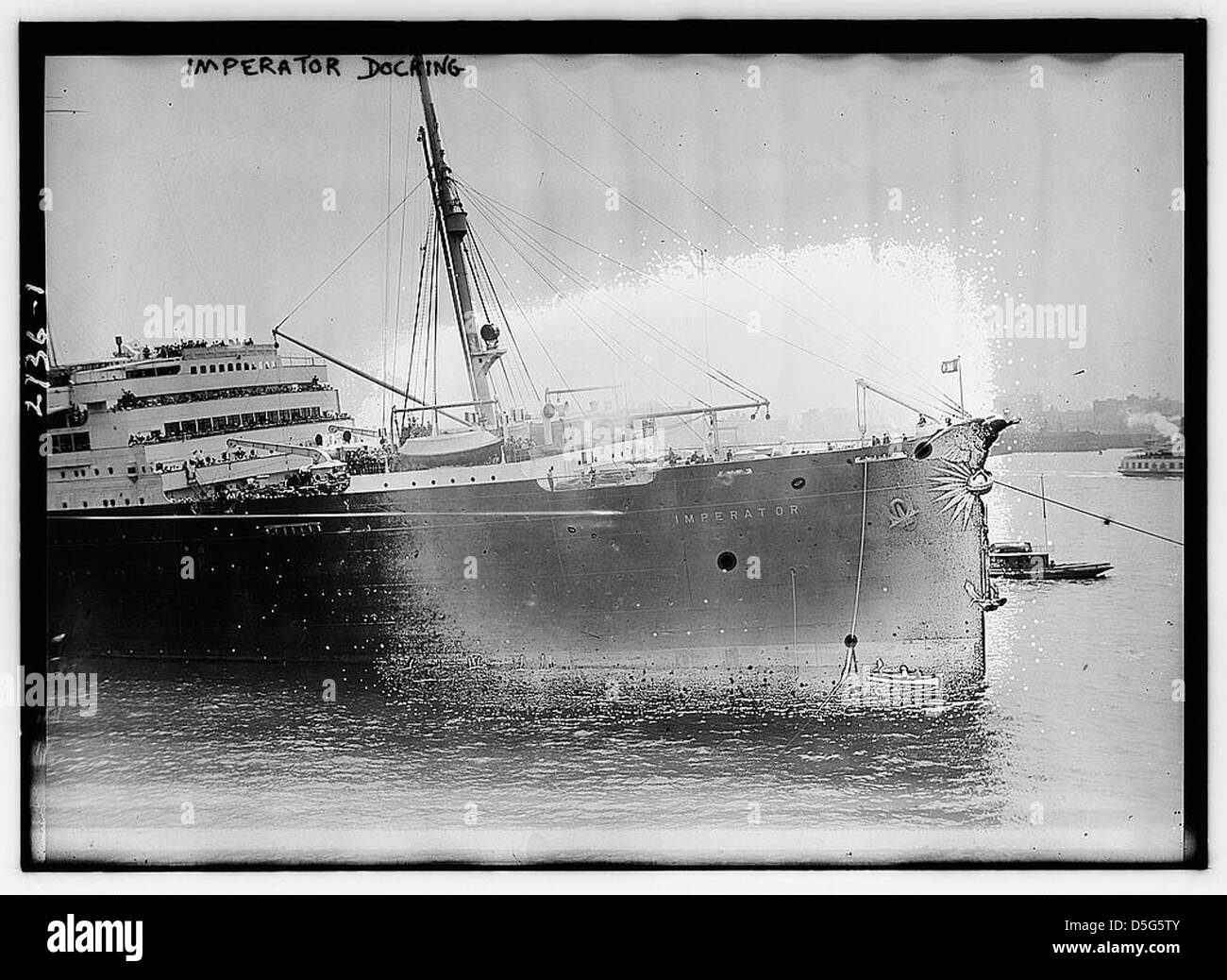 The RMS Imperator, part of the Imperator-class ocean liners, is seen ...