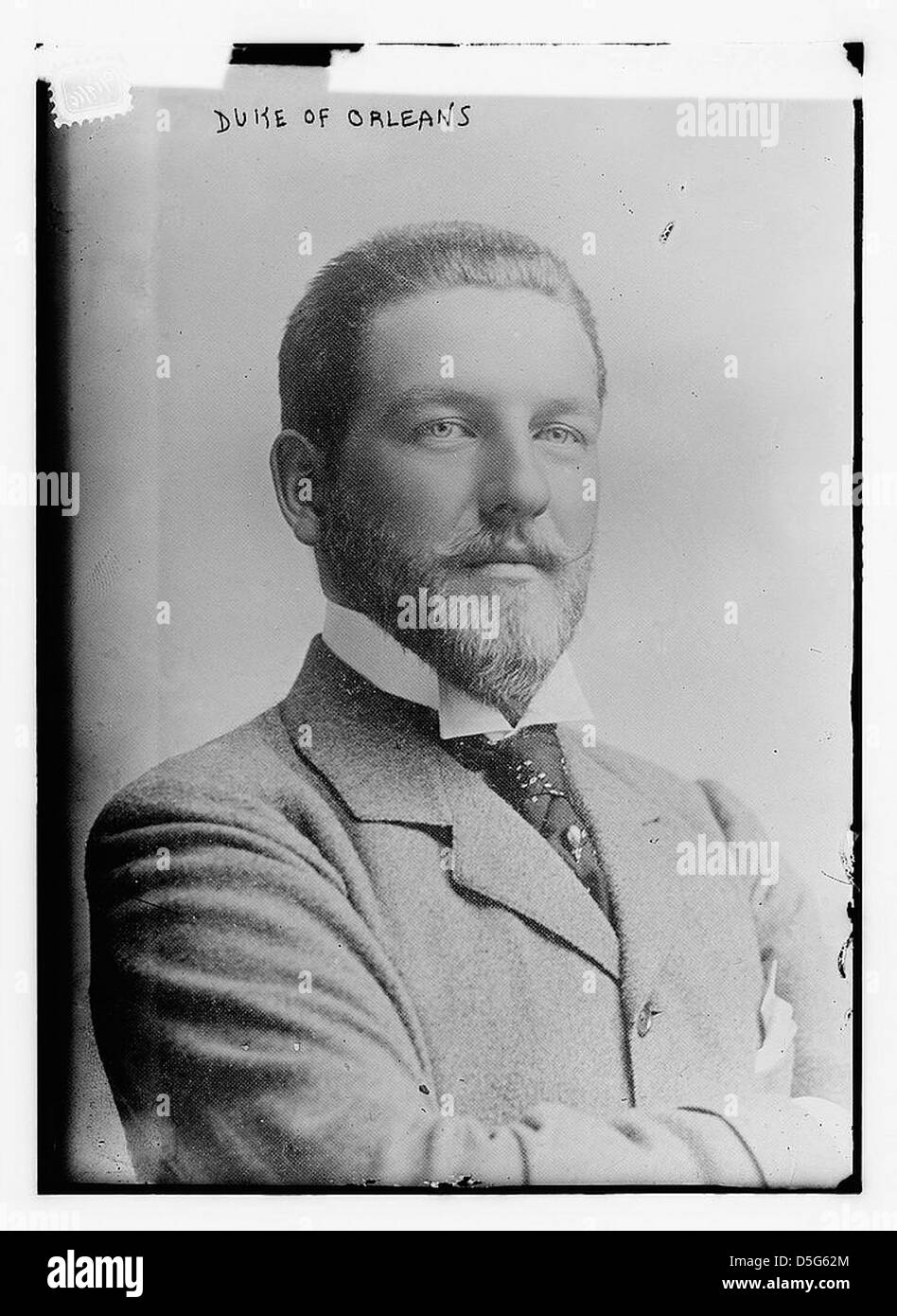 A portrait of the Duke of Orleans showcasing his distinctive mustache ...