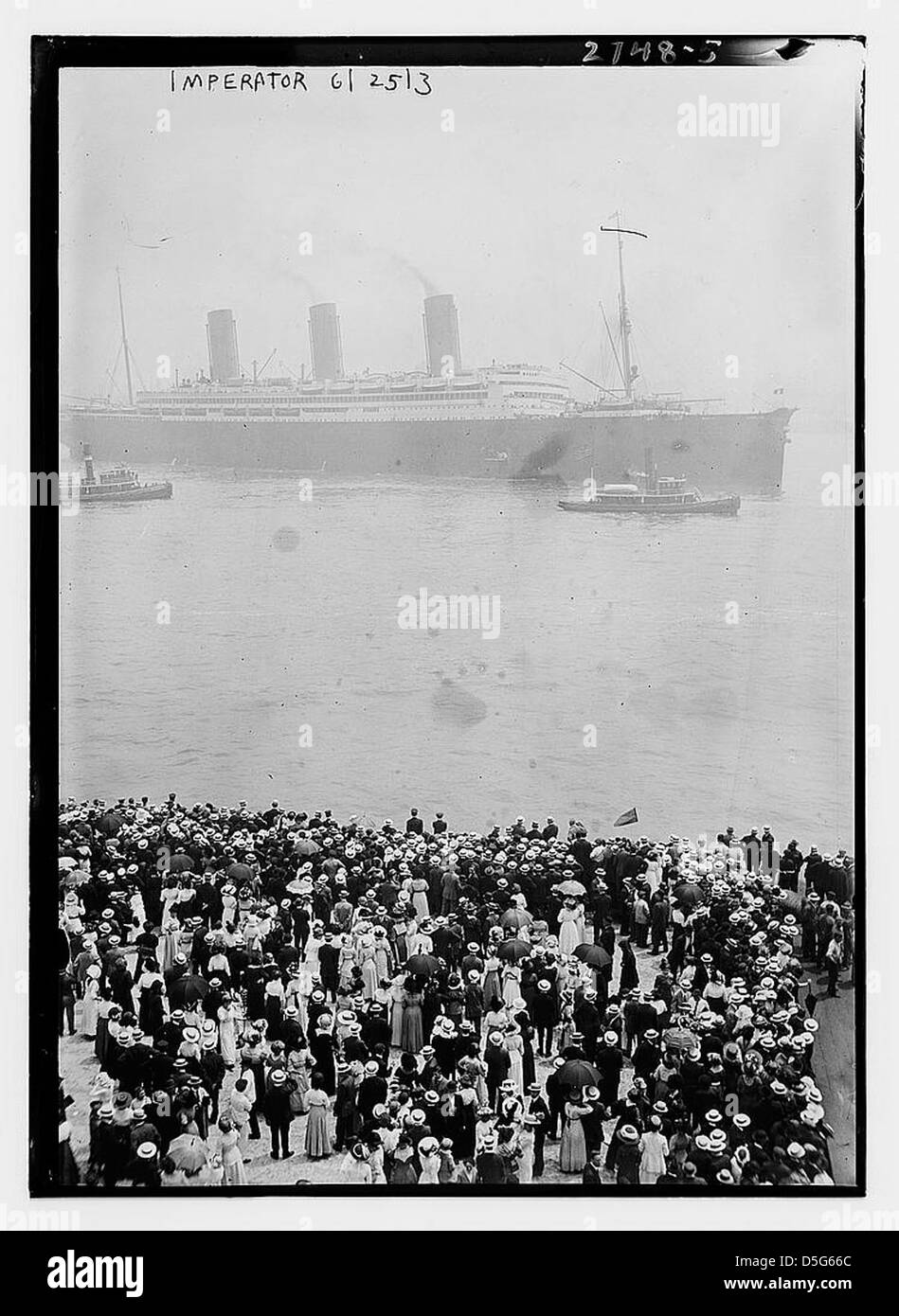 The SS Imperator, an ocean liner from the early 20th century, is ...