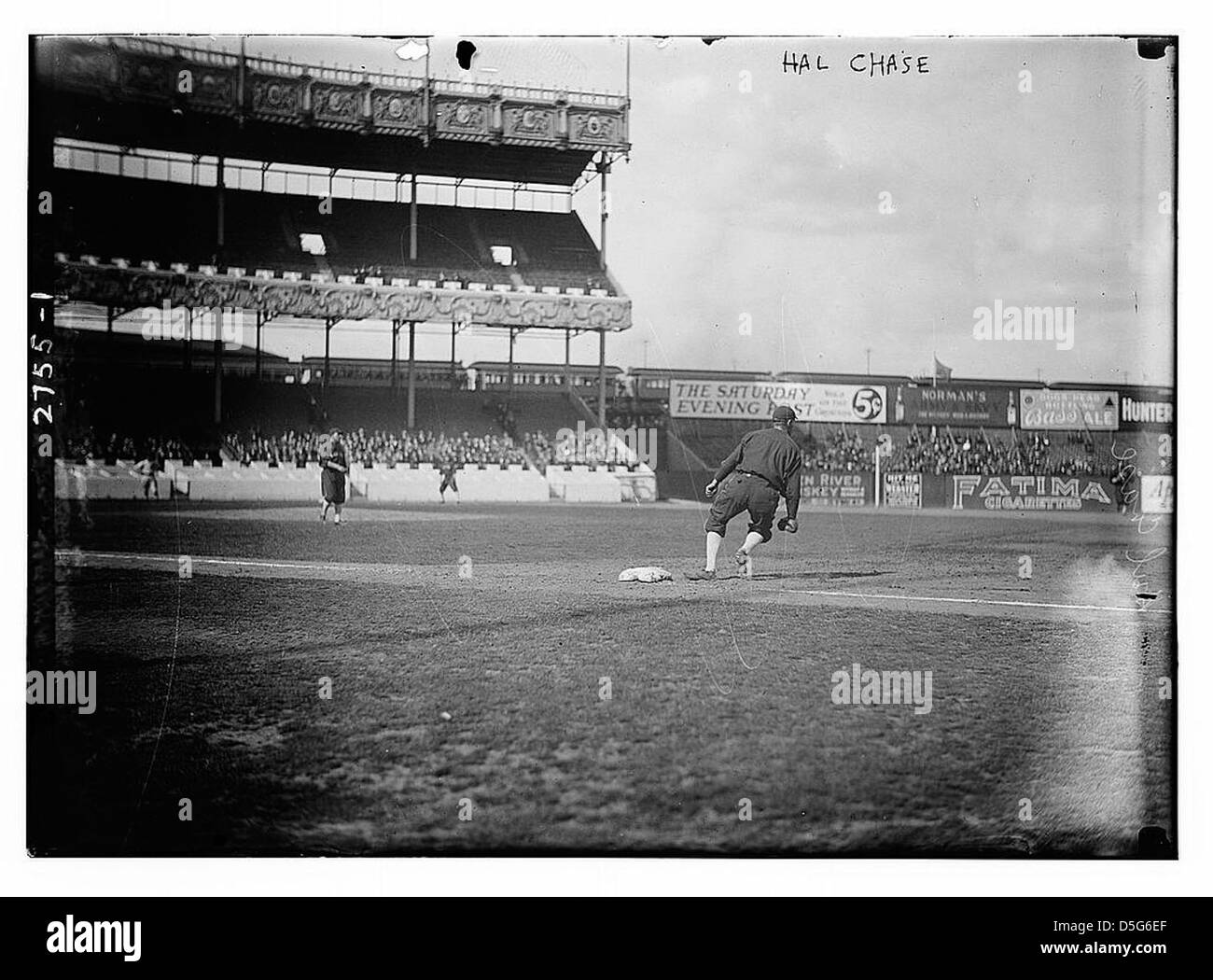 Hal Chase of the Chicago White Sox is seen playing defense at the Polo ...