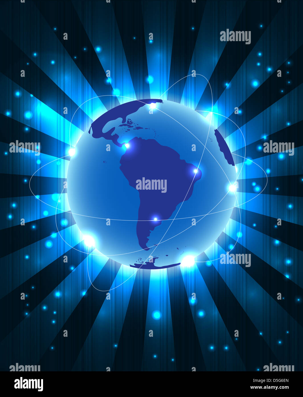 Abstract metal connection concept earth background Stock Photo - Alamy