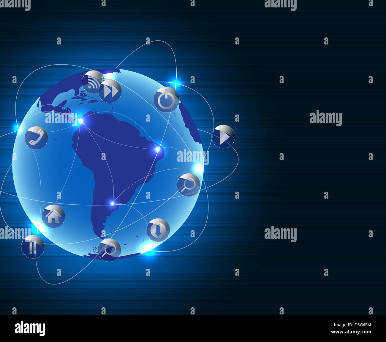 Abstract metal connection concept earth background Stock Photo - Alamy