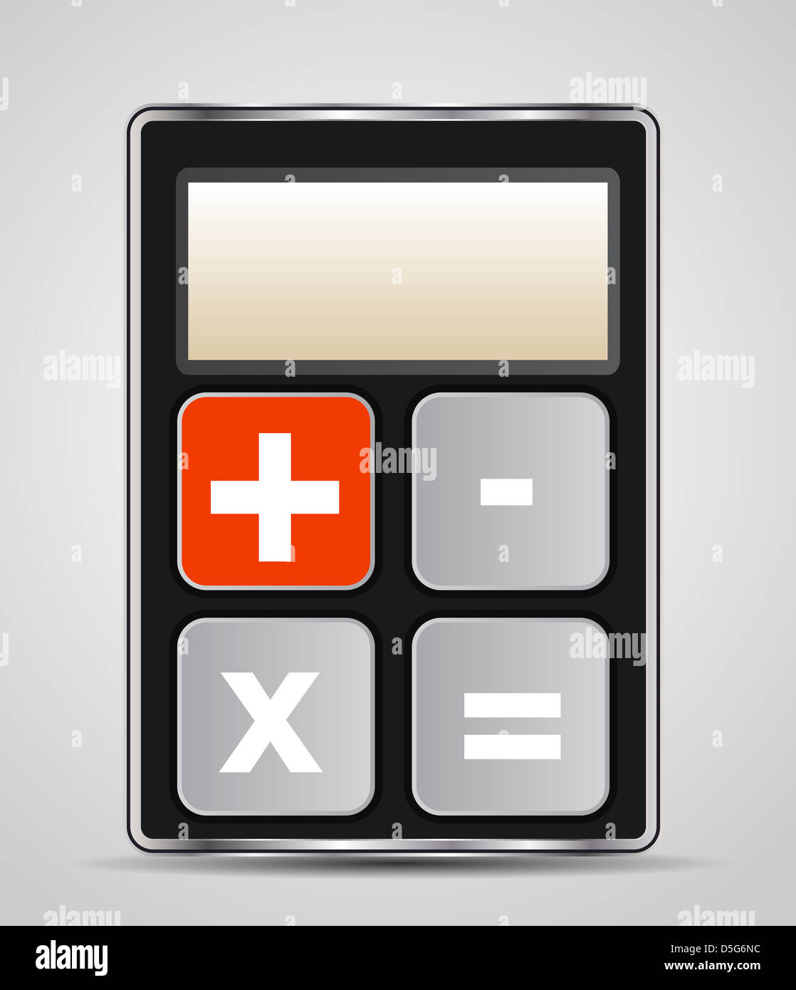 Vector calculator icon with gray buttons Stock Photo - Alamy