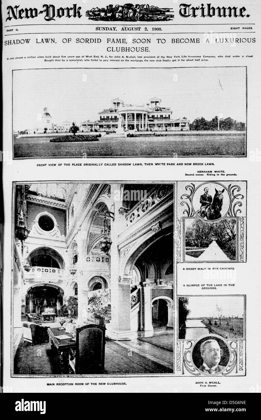 The image depicts Shadow Lawn, a famous estate soon to be converted ...