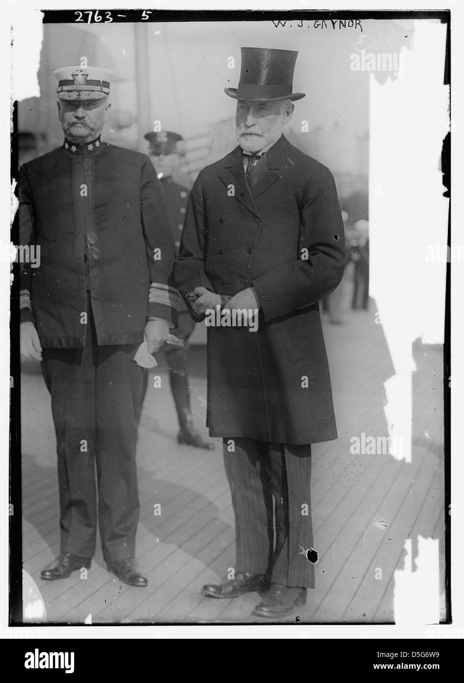 W.J. Gaynor, Mayor of New York City, is depicted wearing a top hat in ...