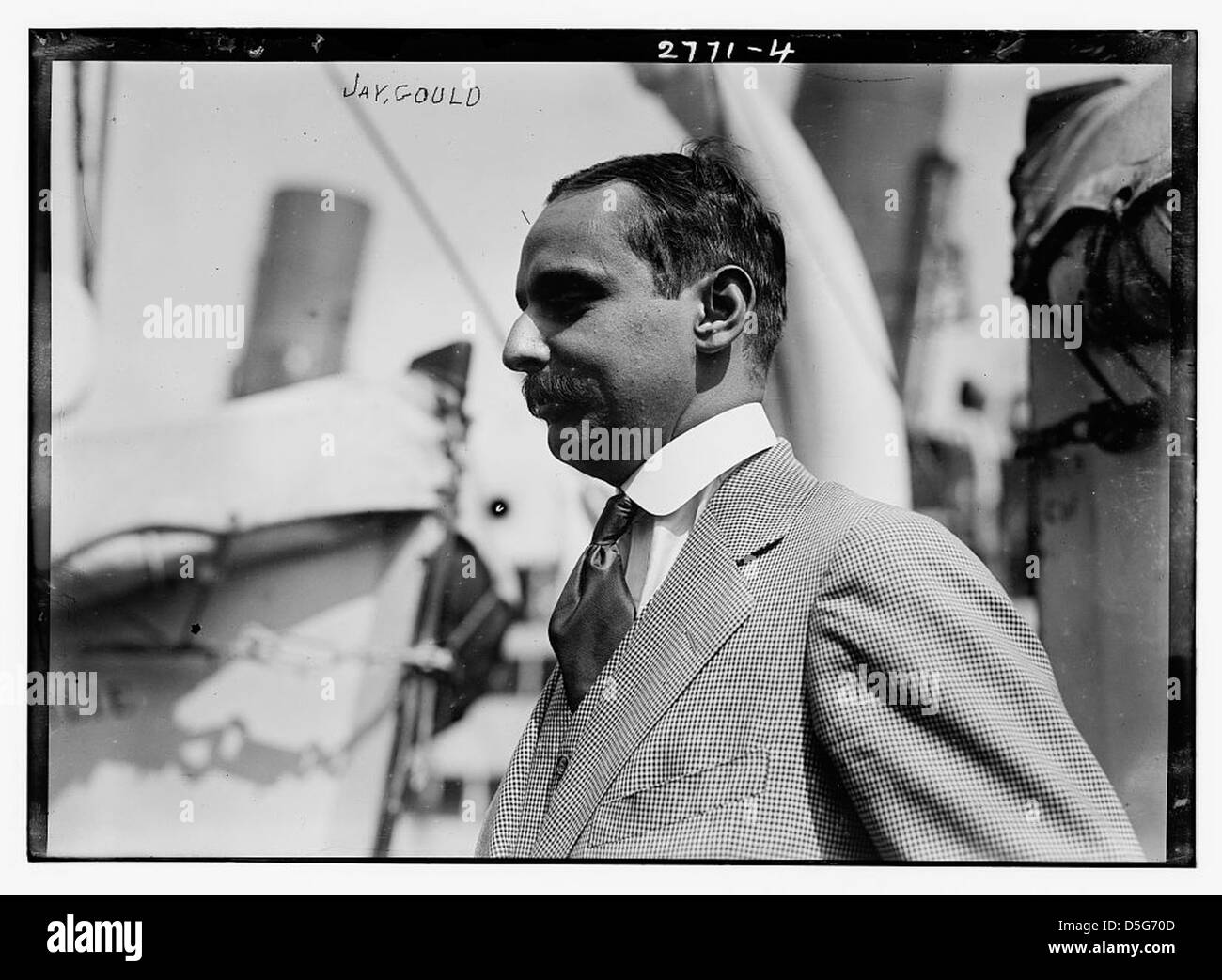 A portrait of Jay Gould, taken aboard the German ocean liner ...