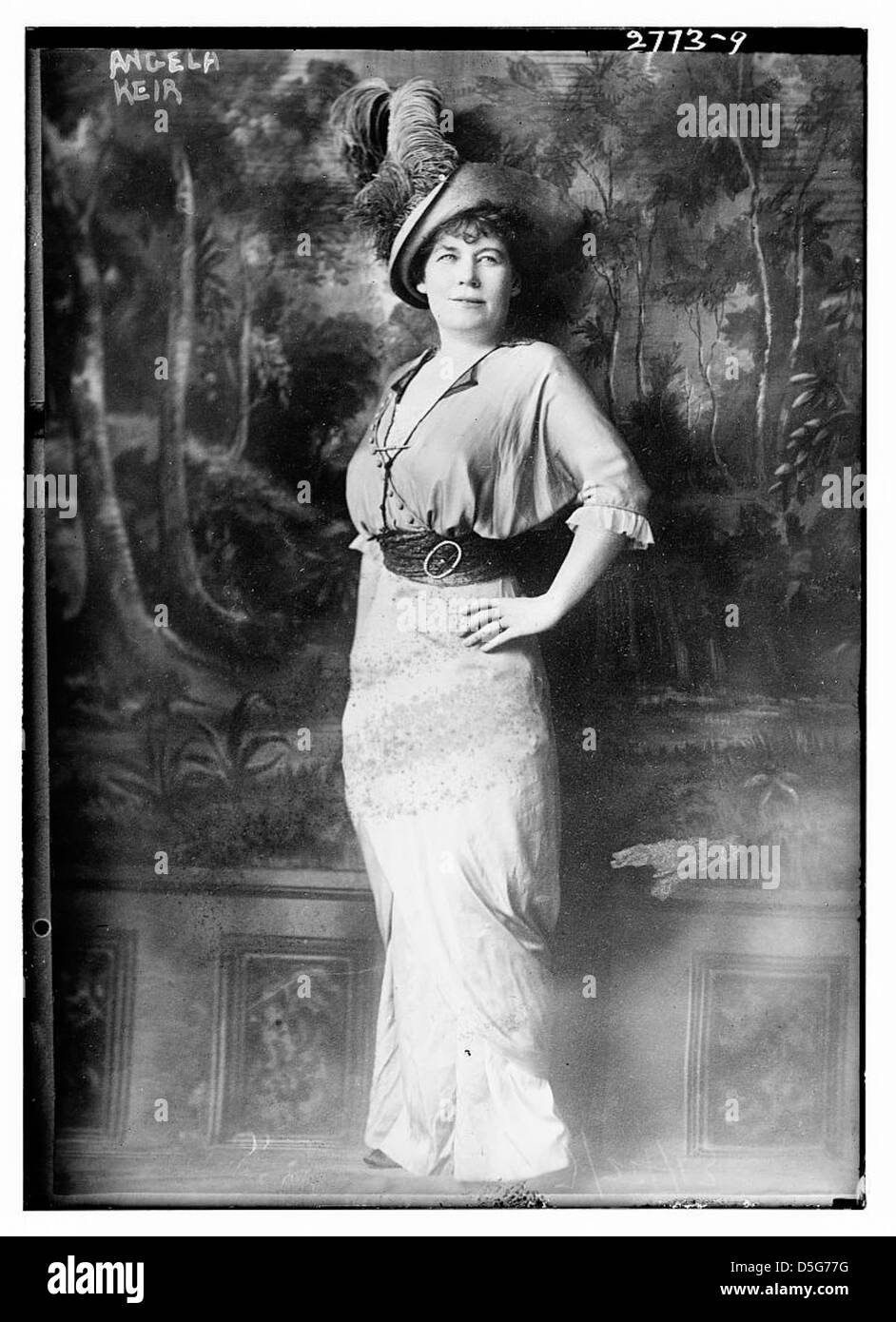 Angela Keir, a woman of the early 20th century, is seen in a portrait ...