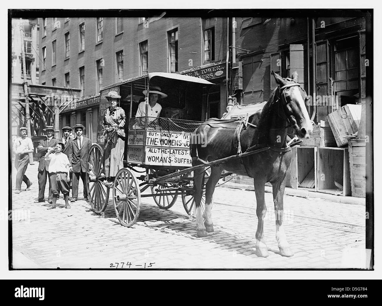 A historical photograph of suffragettes in New York, including ...