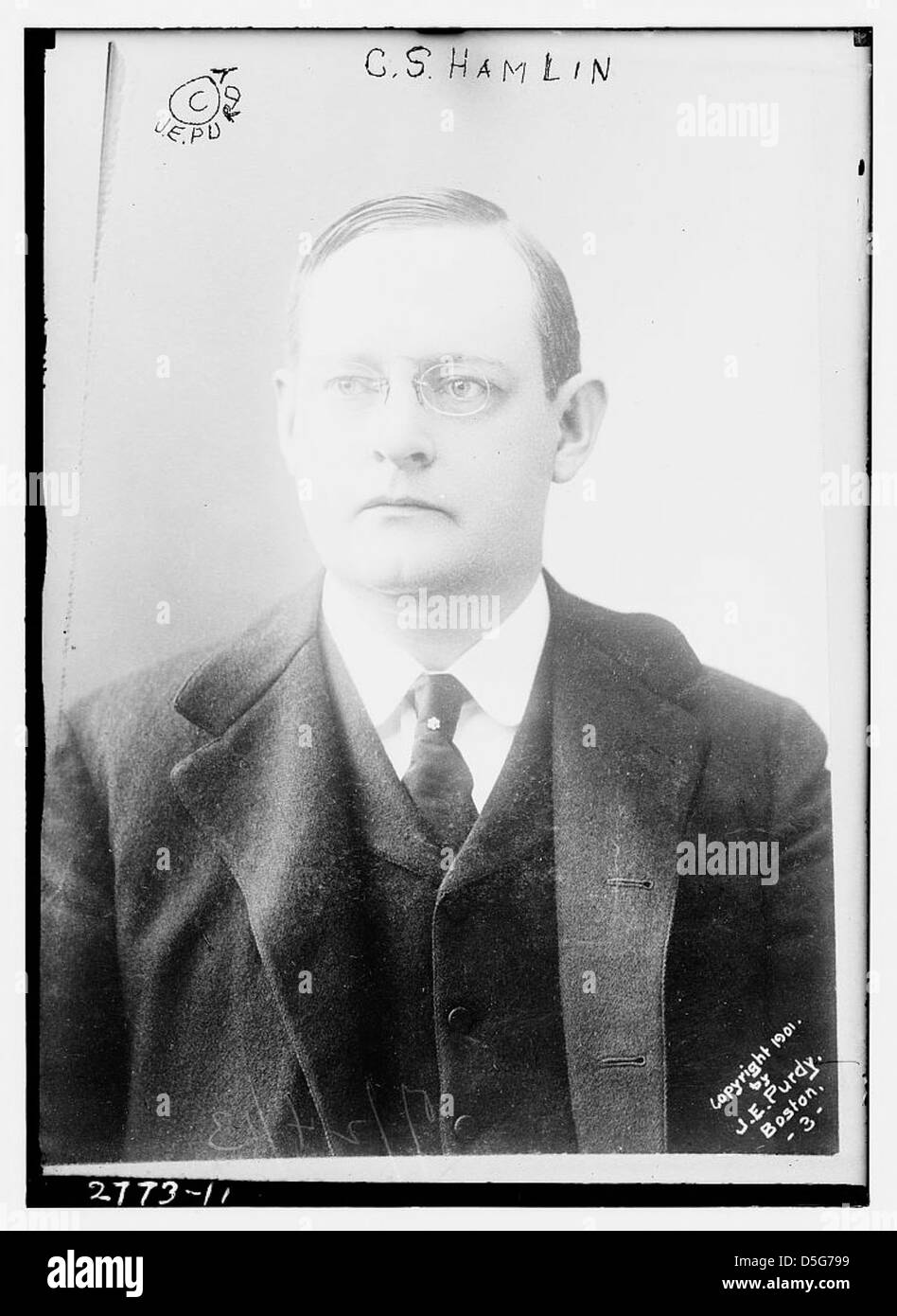 This portrait features Charles Sumner Hamlin, a prominent figure ...