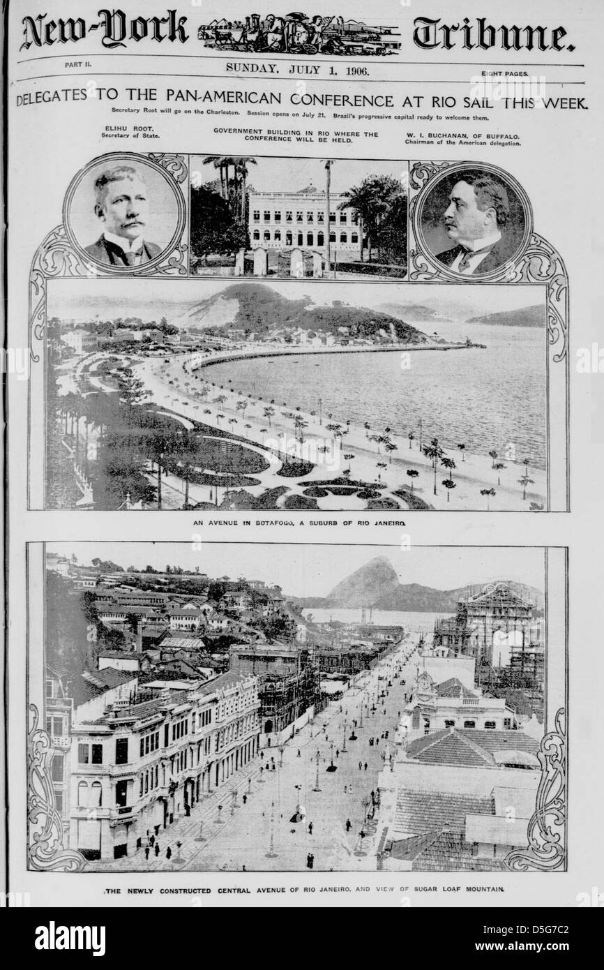 This image shows delegates preparing to sail to the Pan-American ...