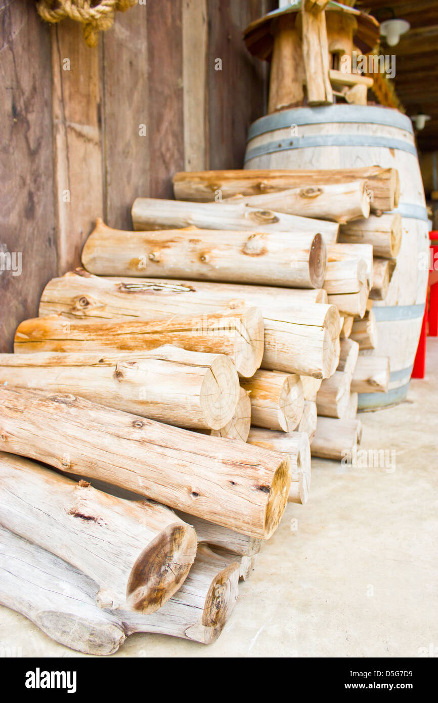 Pile of Dry Firewood Stock Photo - Alamy