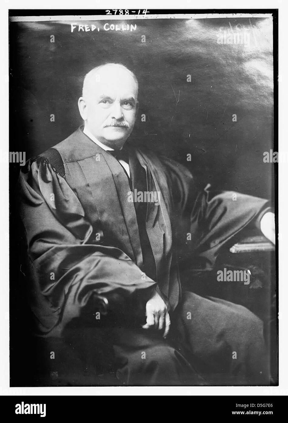 A portrait of Fred. Collin, a man from New York, likely taken in the ...
