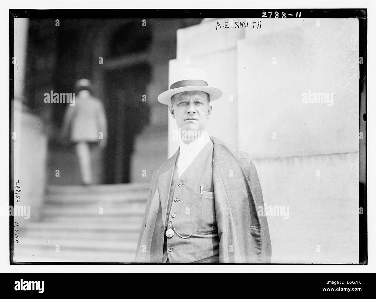 A portrait of Alfred E. Smith, Governor of New York, captured in a ...
