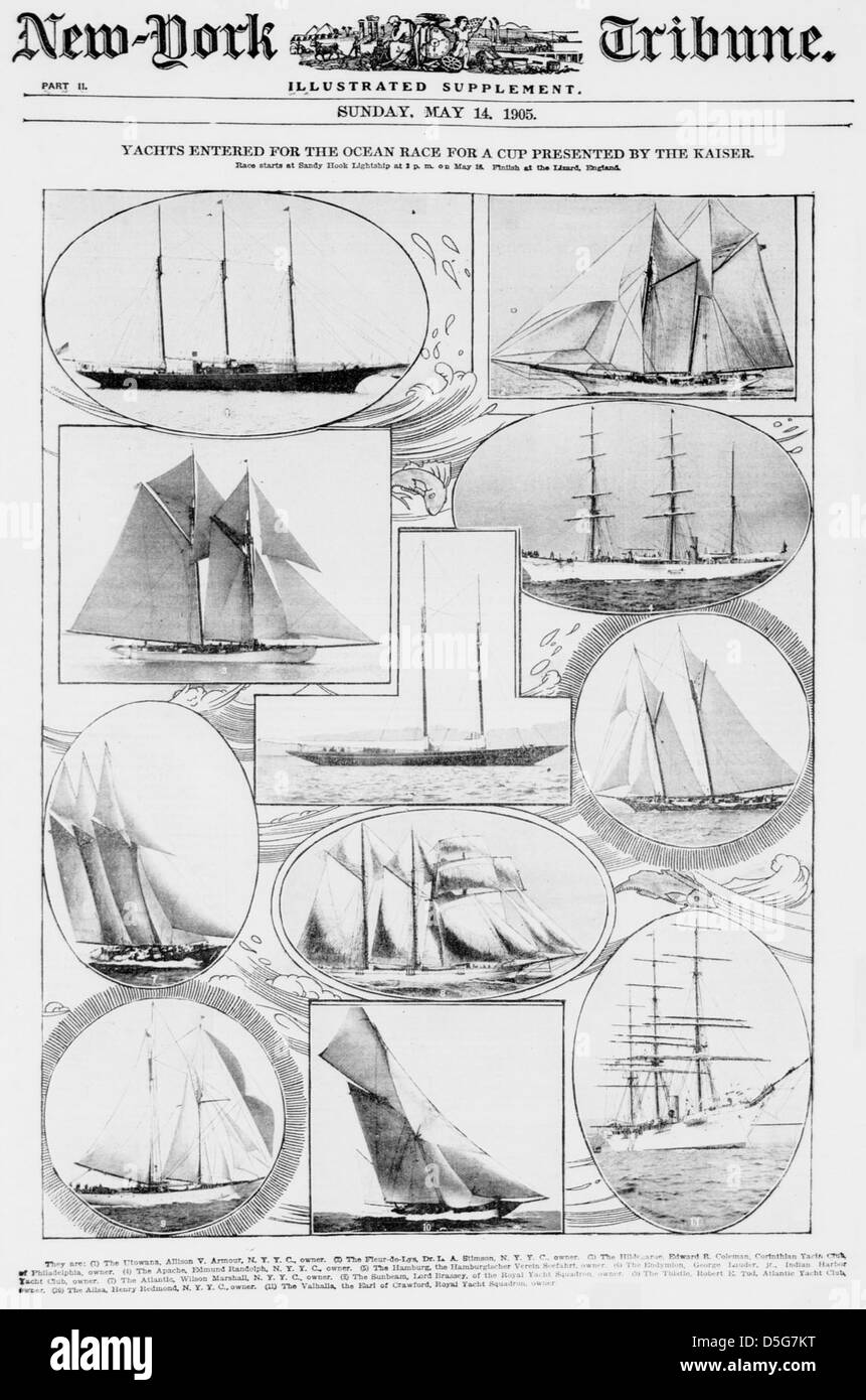 Yacht in atlantic ocean Black and White Stock Photos & Images - Alamy