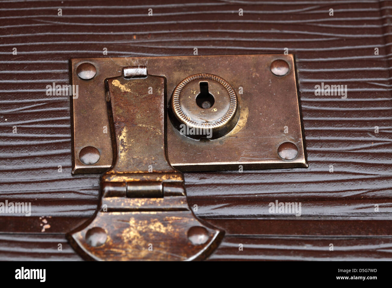 lock of an old suitcase Stock Photo - Alamy