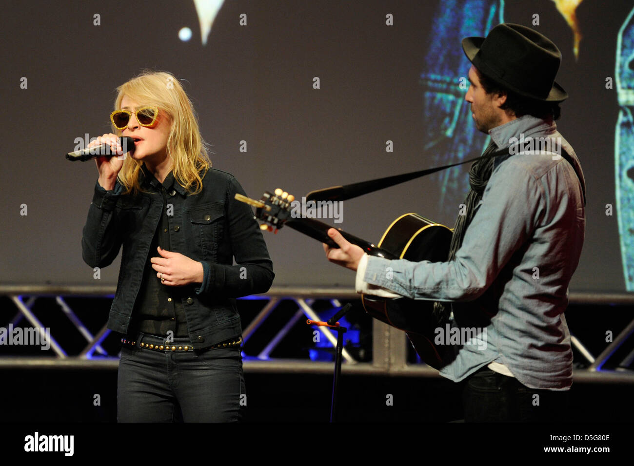 Emily Haines and James Shaw of METRIC at the 2013 Canadian Music Week ...