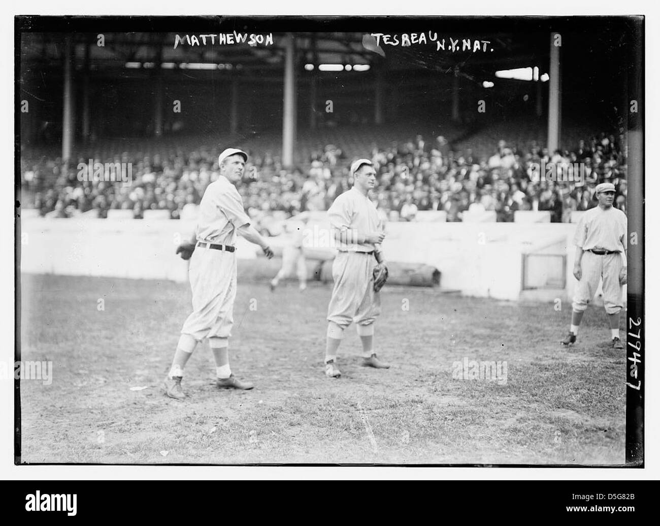 A photograph of Christy Mathewson and Jeff Tesreau, two New York Giants ...