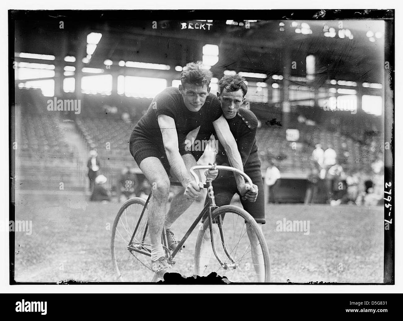 A photograph of John Becht, an athlete from Brooklyn, participating in ...