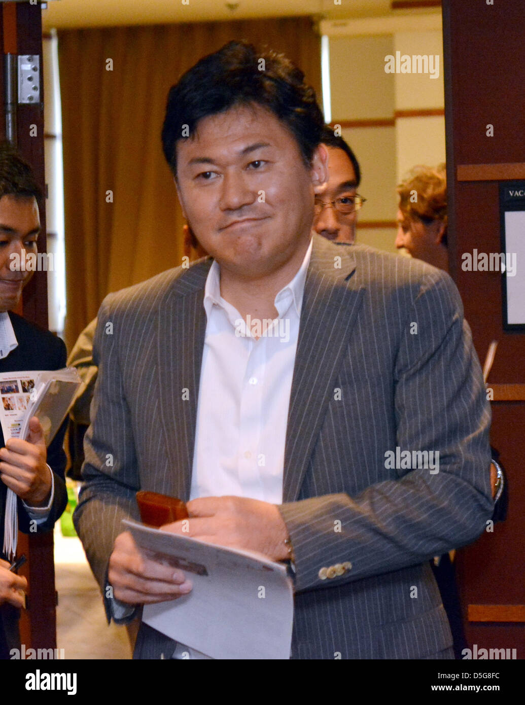 Tokyo, Japan. April 2, 2013. Hiroshi Mikitani, CEO of the e-commerce ...
