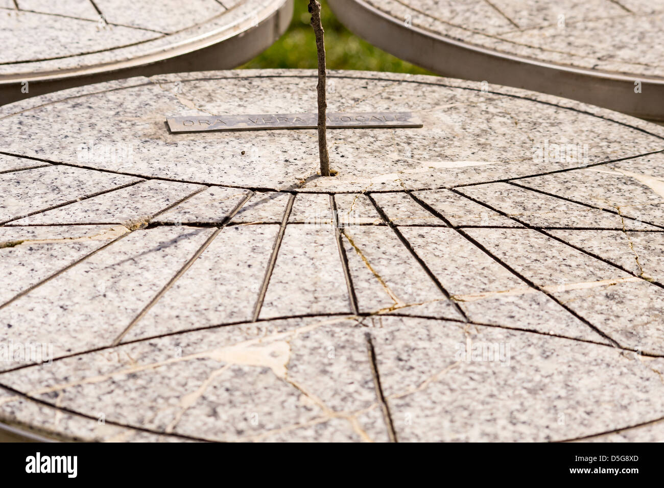 Detail of a marble sundial Stock Photo - Alamy