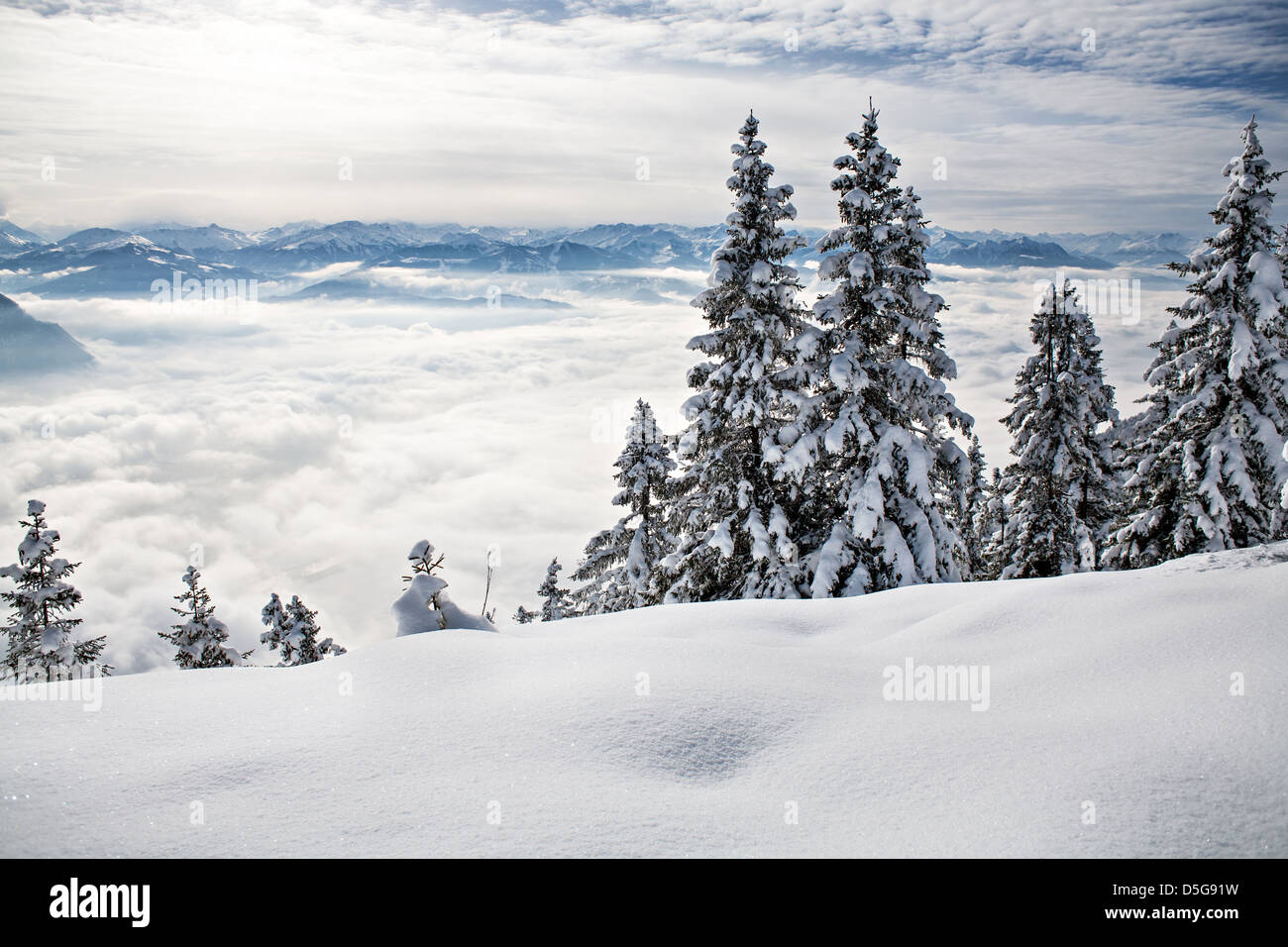 Pendling point on the Schneeberg mountain in Alps near Thiersee at ...