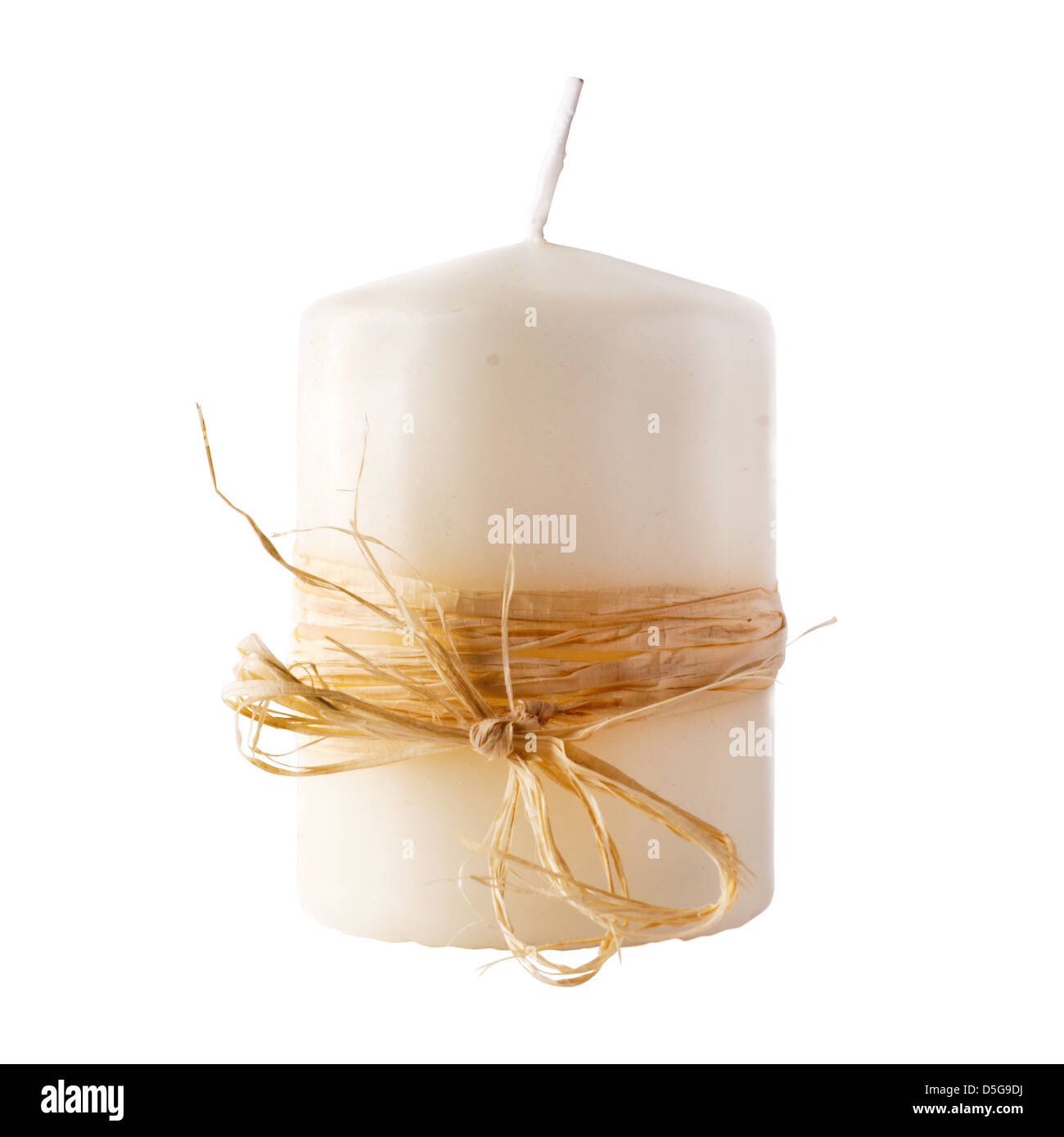 White candle isolated on white background Stock Photo - Alamy