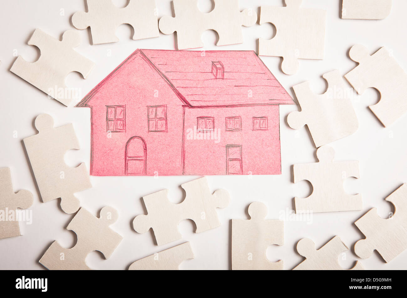 Puzzle house hi-res stock photography and images - Alamy