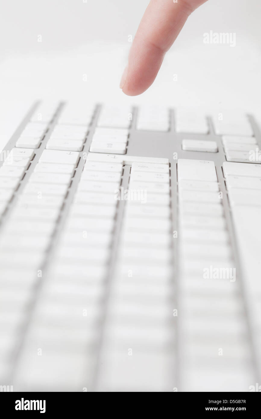finger and keyboard Stock Photo - Alamy