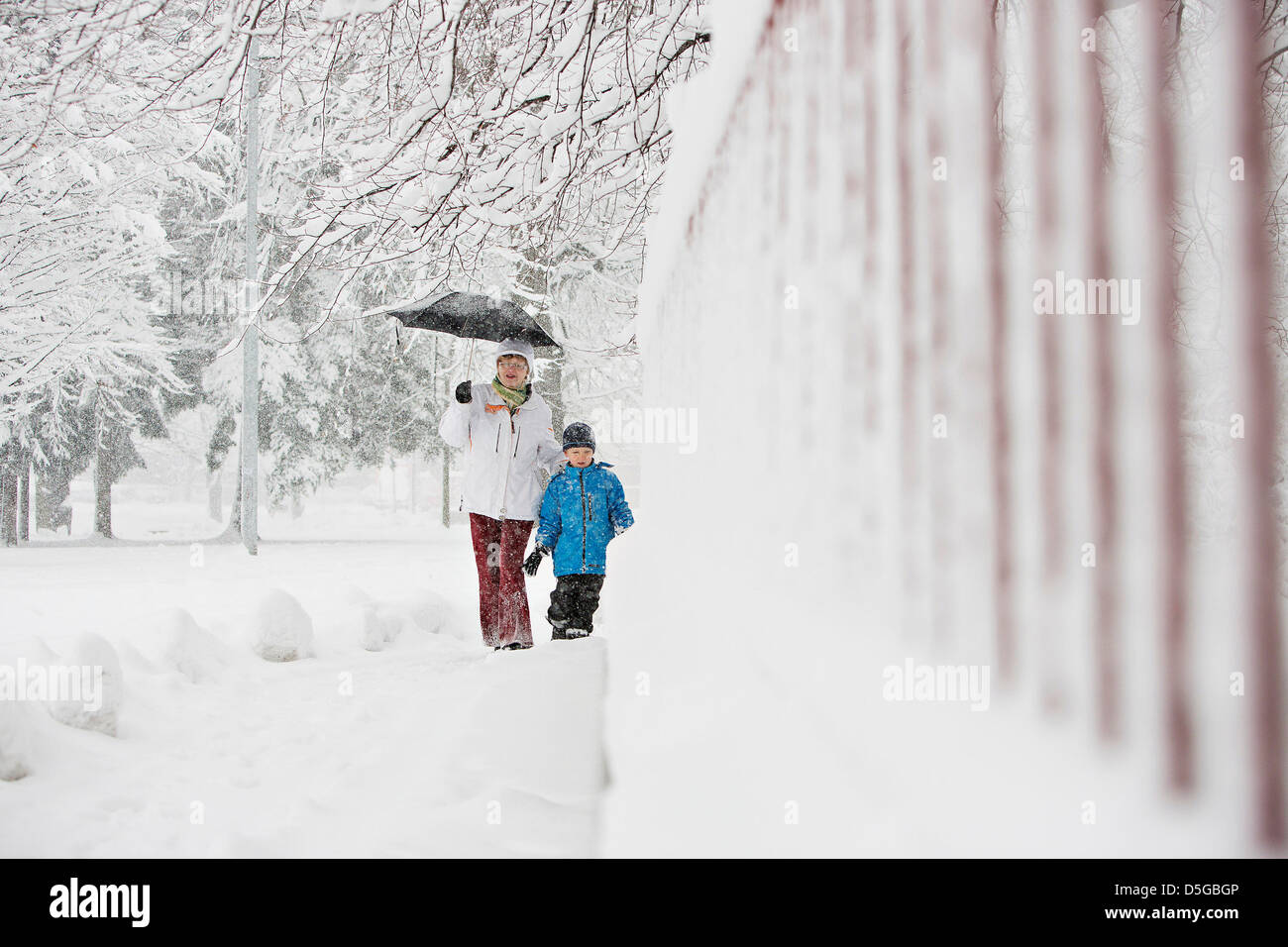 Czeski Cieszyn (Cesky Tesin), Czech Republic. March 31, 2013. Woman ...