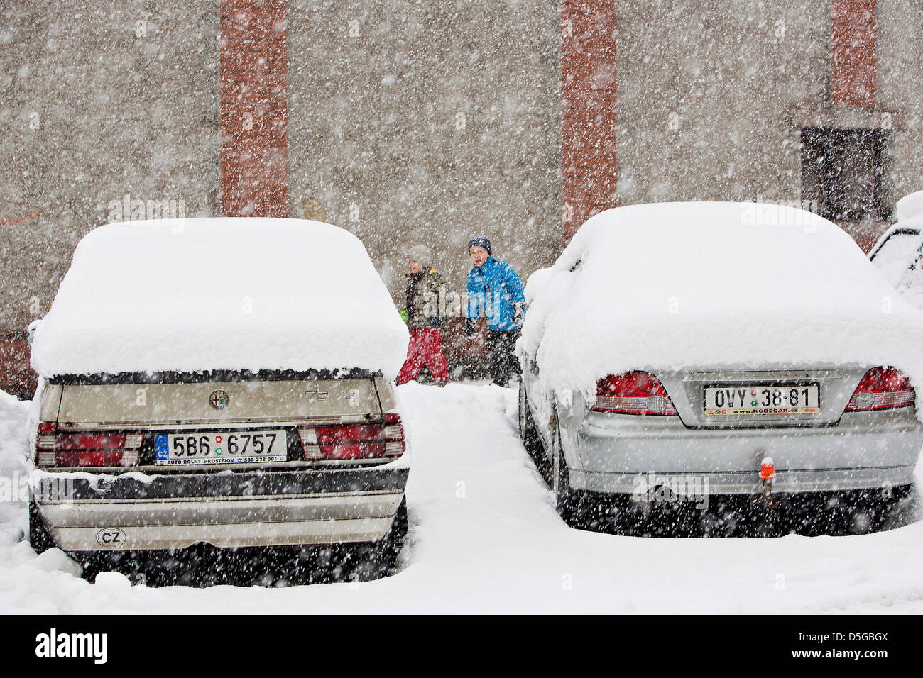 Czeski Cieszyn (Cesky Tesin), Czech Republic. March 31, 2013. Boys and ...