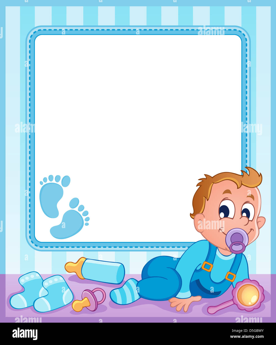 Baby theme frame 1 - picture illustration Stock Photo - Alamy