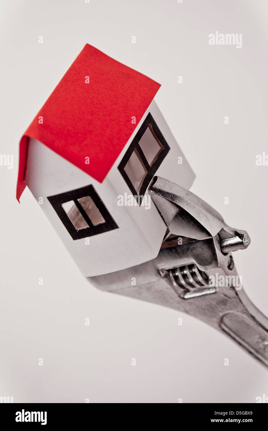 house close into a wrench Stock Photo - Alamy