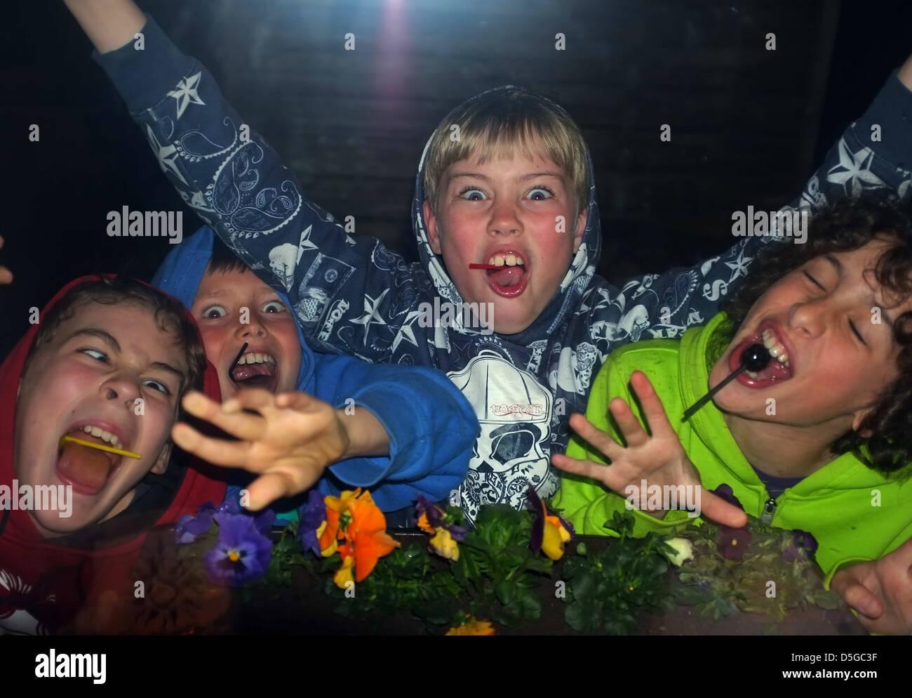 Crazy young boys Stock Photo - Alamy