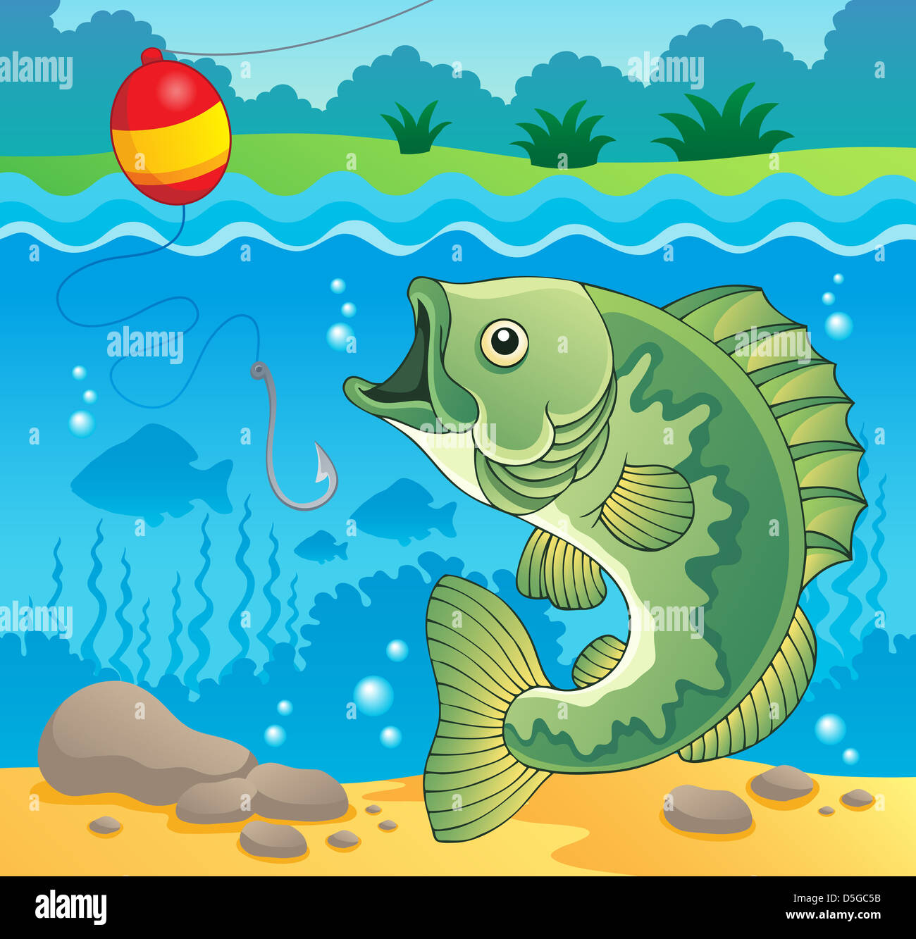 Freshwater fish theme image 4 - picture illustration Stock Photo - Alamy