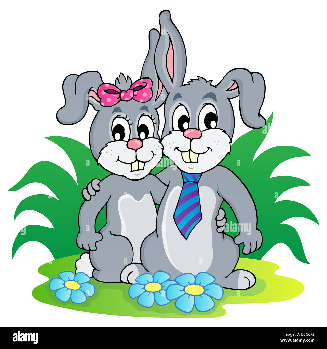 Image with rabbit theme 4 - picture illustration Stock Photo - Alamy