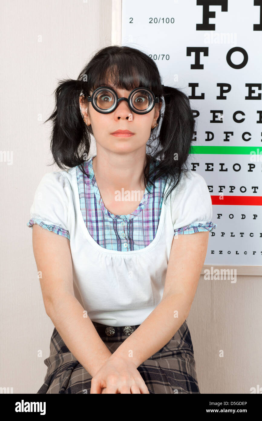 person wearing spectacles in an office at the doctor Stock Photo - Alamy
