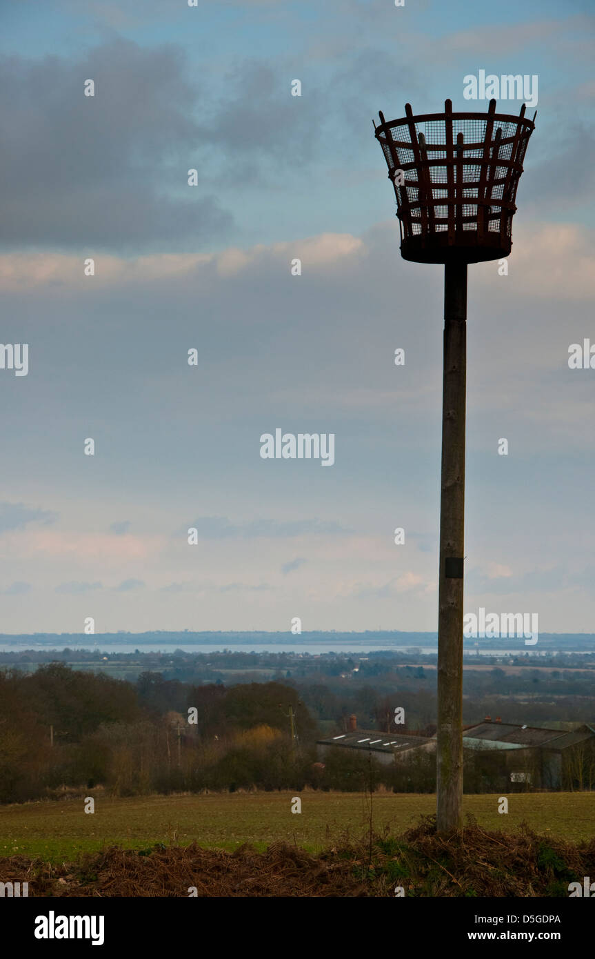 Signal Beacon Beacon Hill over looking Essex valley Stock Photo - Alamy