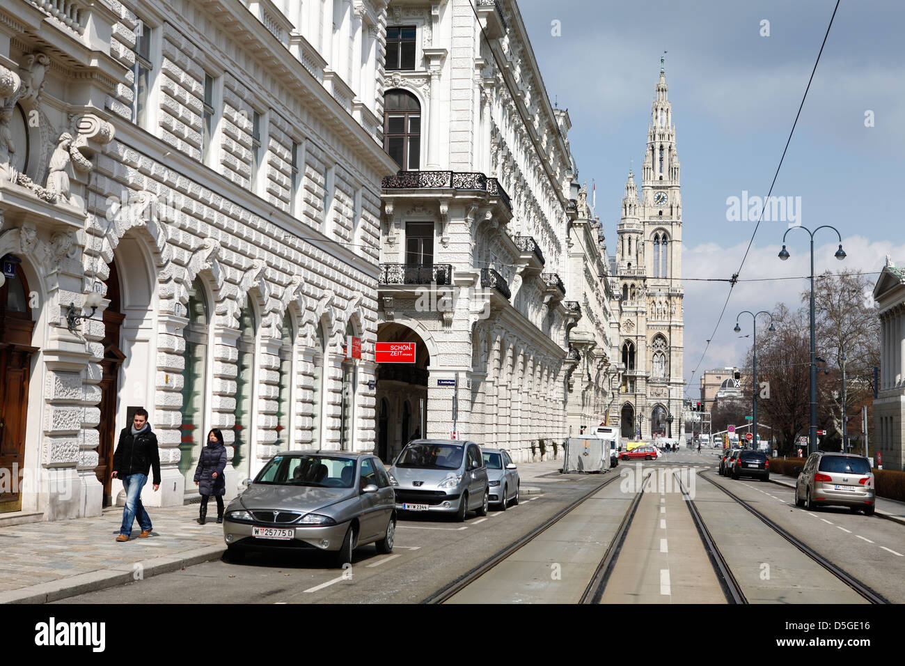 Vienna city council, Rathaus Stock Photo - Alamy