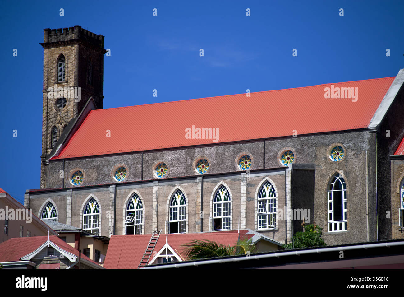 St. John's Anglican Church in St Georges, Grenada was heavily damaged ...