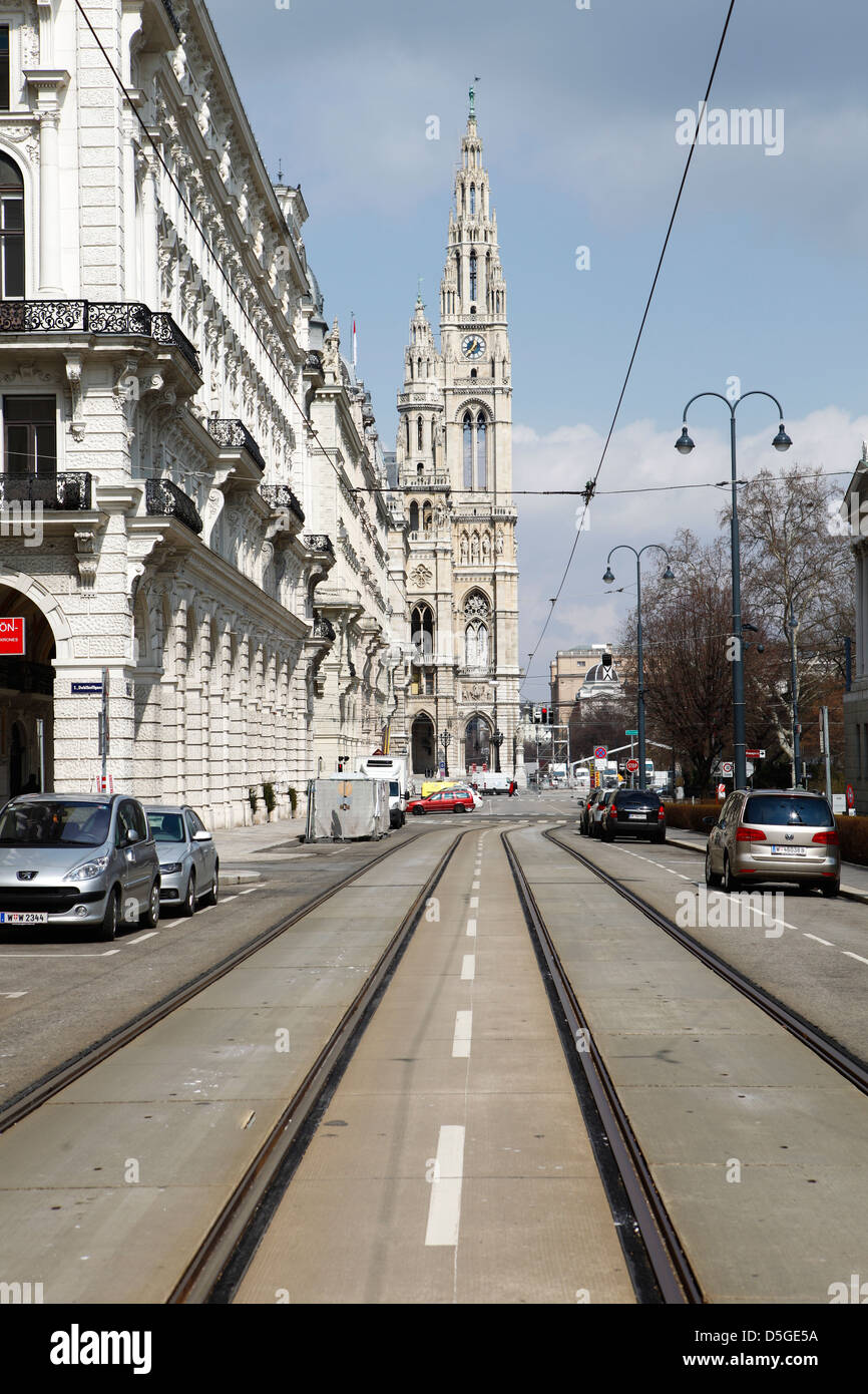 Vienna city council, Rathaus Stock Photo - Alamy