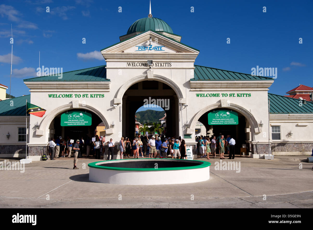 Port Zante, the waterfront and cruise dock area of Basseterre, St Kitts ...