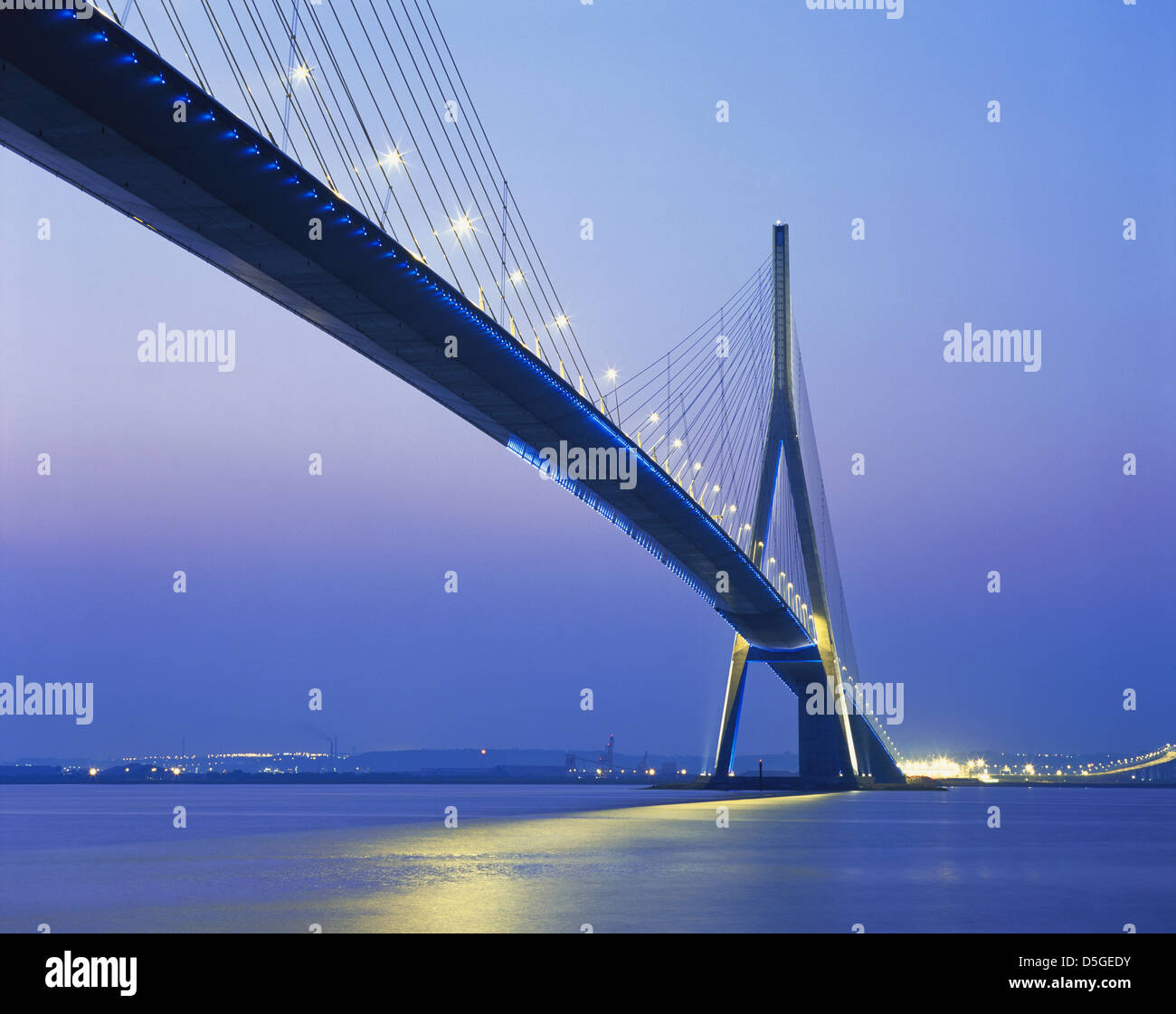 Pont De Normandie; River Seine; Normandy; France Stock Photo - Alamy