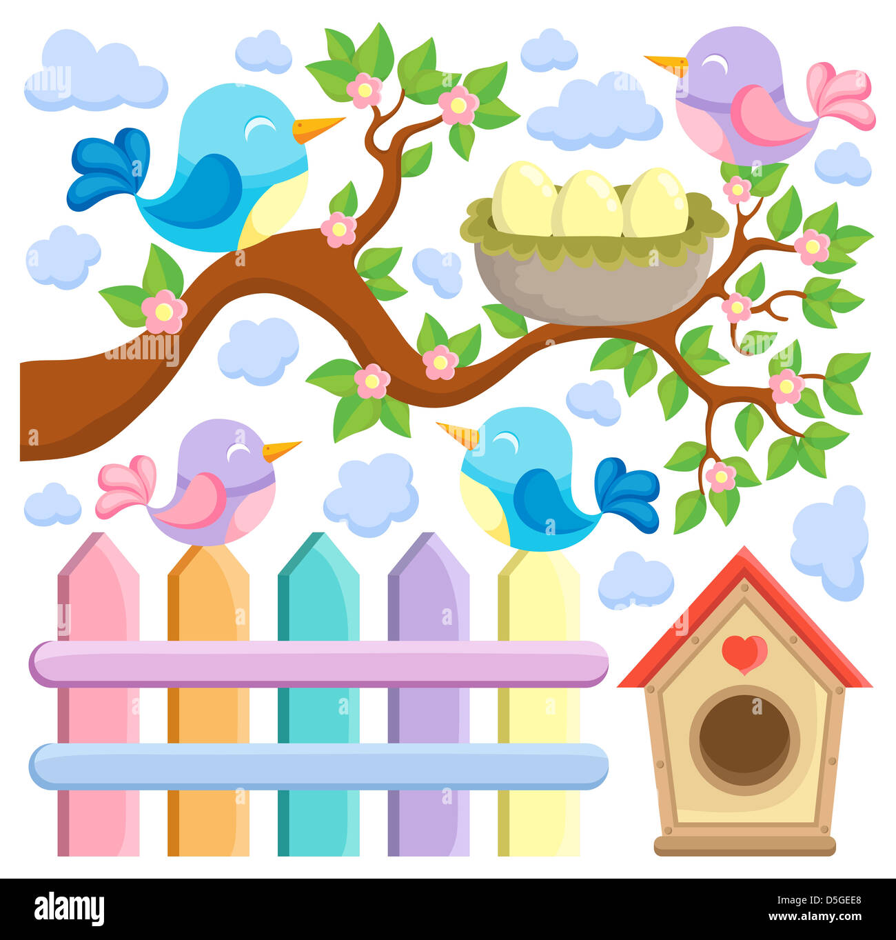 Bird theme image 5 - picture illustration Stock Photo - Alamy