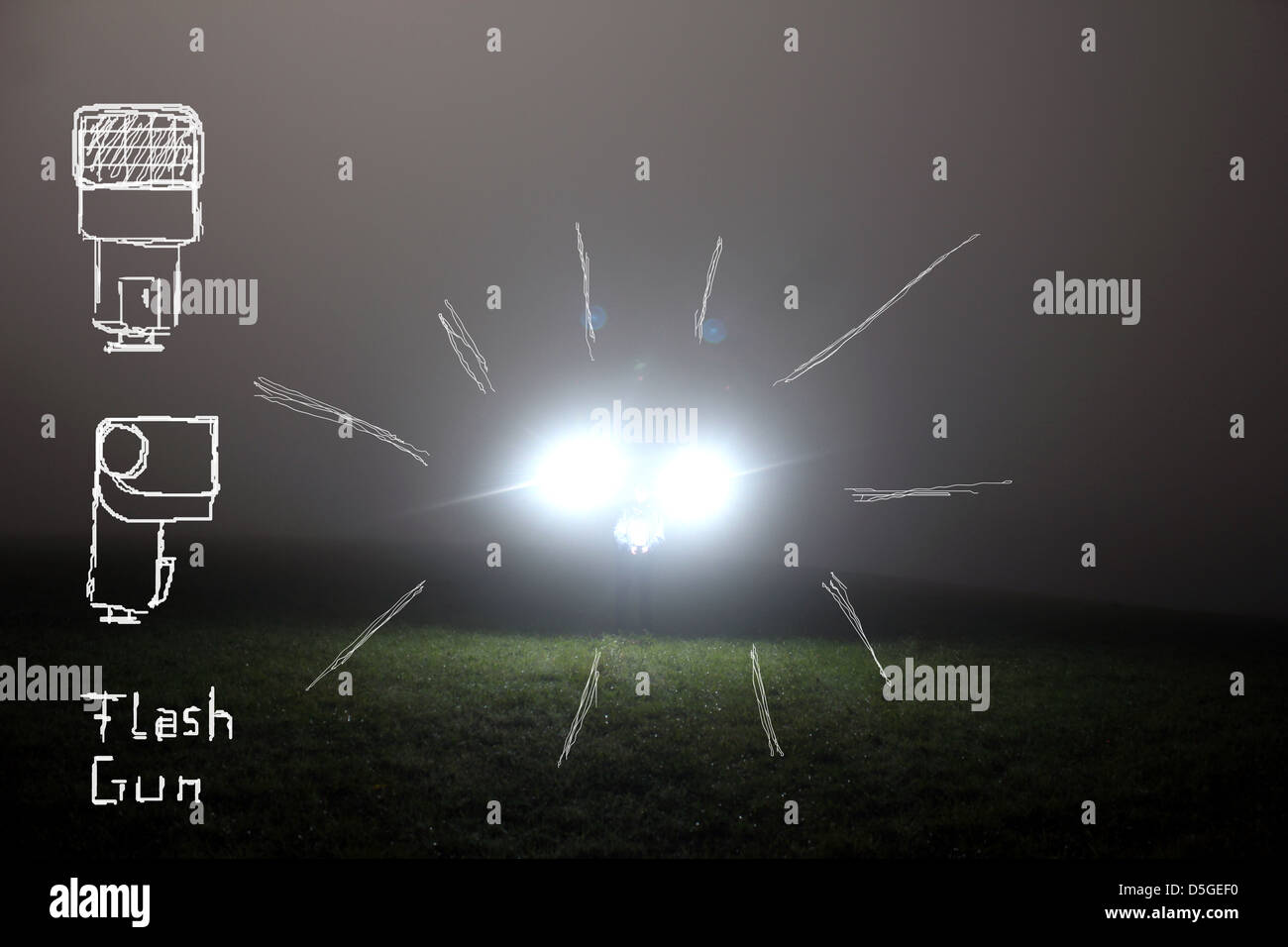 flash gun guy concept Stock Photo - Alamy