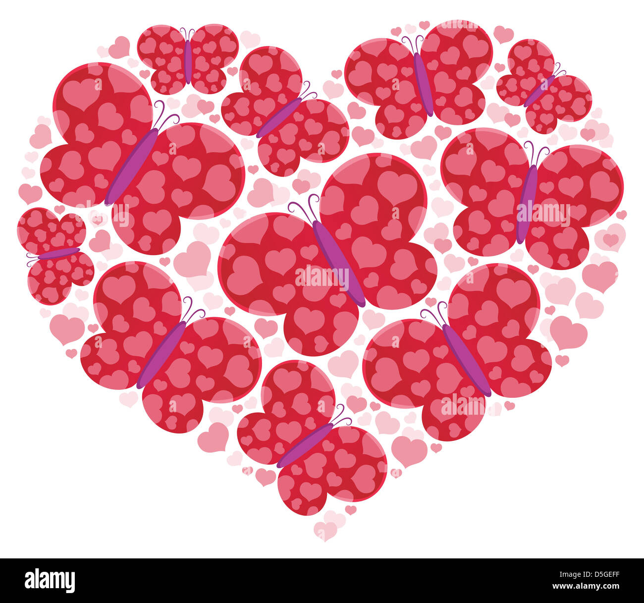 Butterfly theme image 5 - picture illustration Stock Photo - Alamy