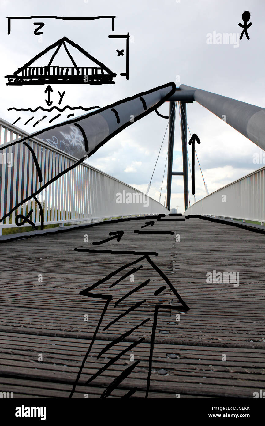 bridge drawing concept Stock Photo - Alamy