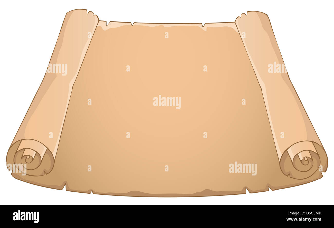 Old scroll theme image 1 - picture illustration Stock Photo - Alamy