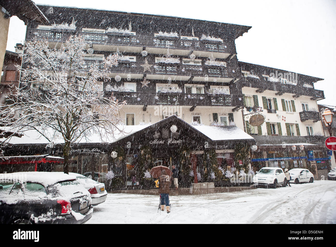 Megeve ski resort of the French Alps Stock Photo - Alamy