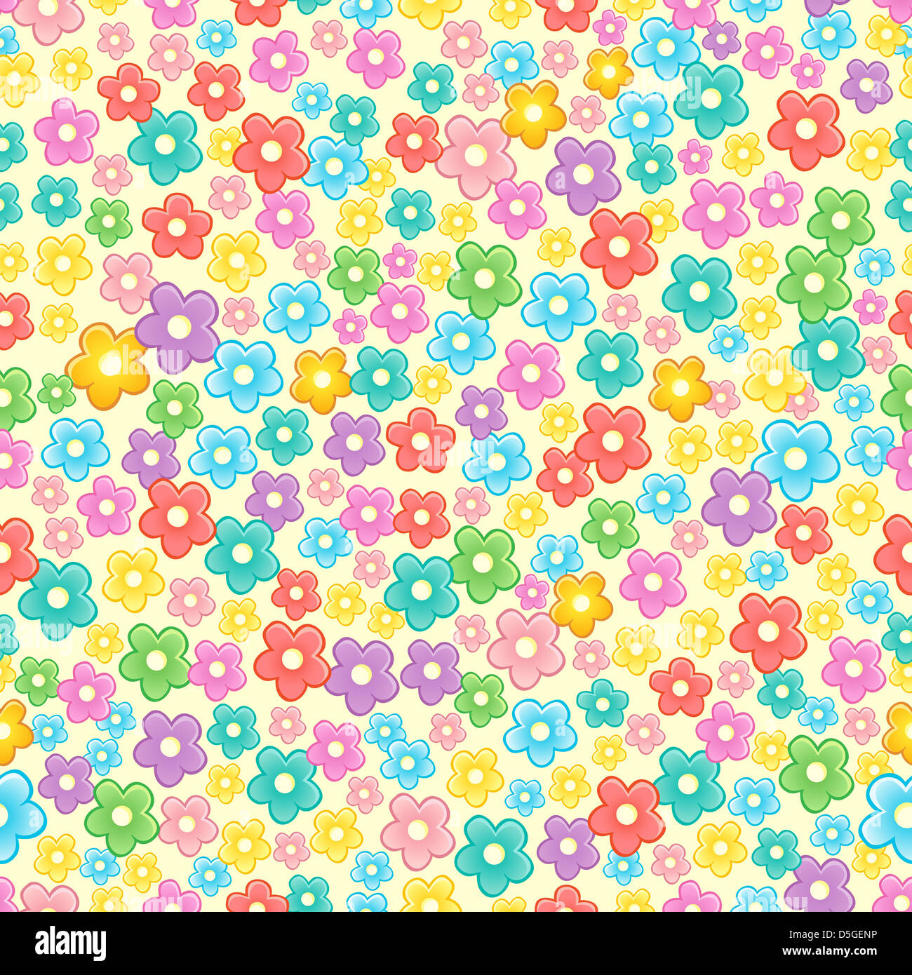 Seamless background flower topic 2 - picture illustration Stock Photo ...