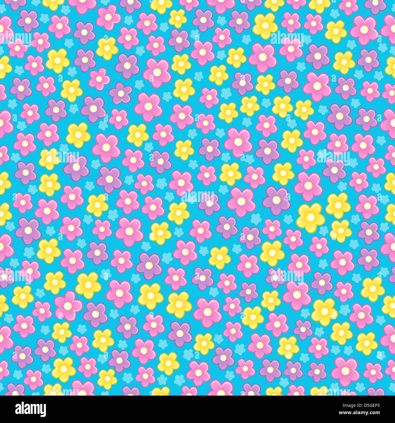Seamless background flower topic 3 - picture illustration Stock Photo ...
